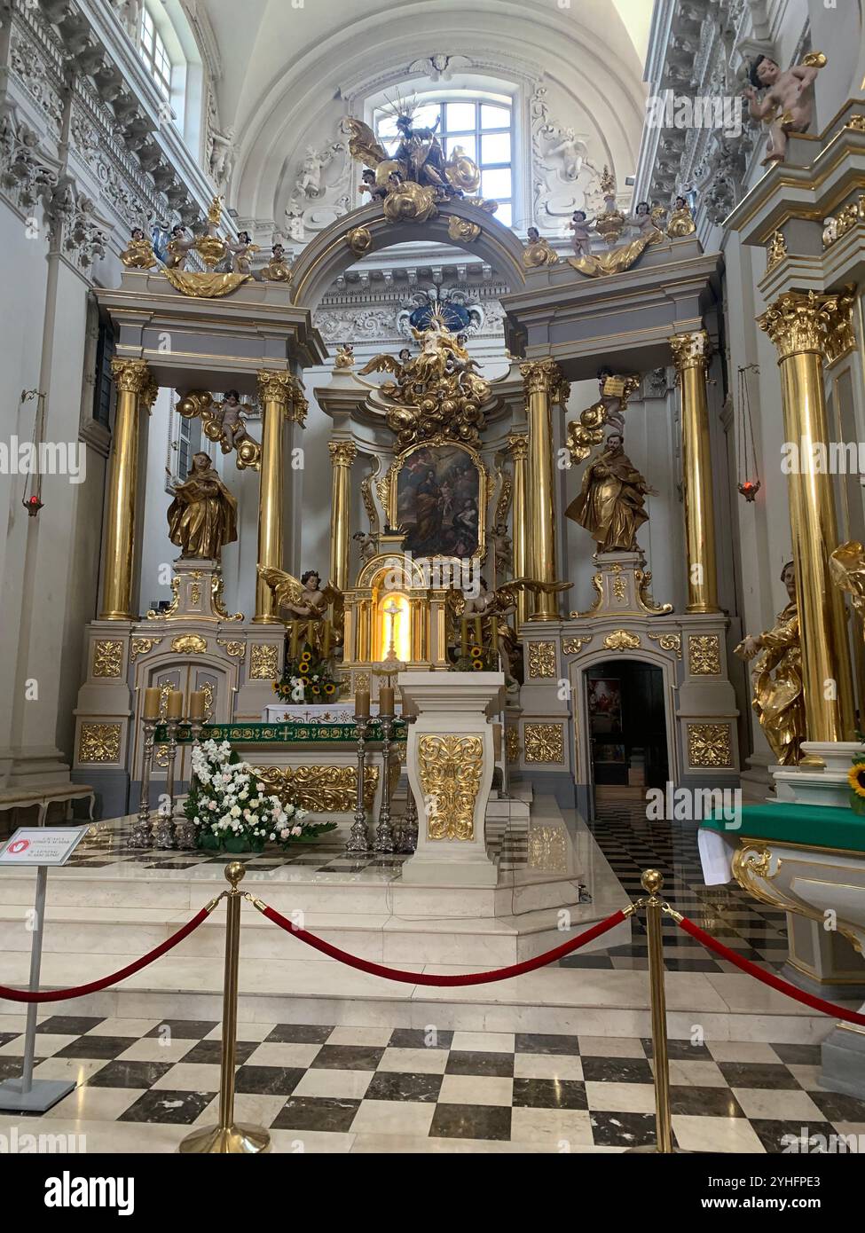 Elegant Church Altar with Ornate Gold Decorations and Religious Art ...