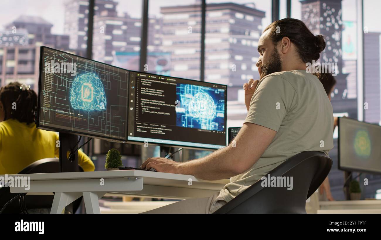 Employee utilizing AI resources and platforms to train and deploy ...