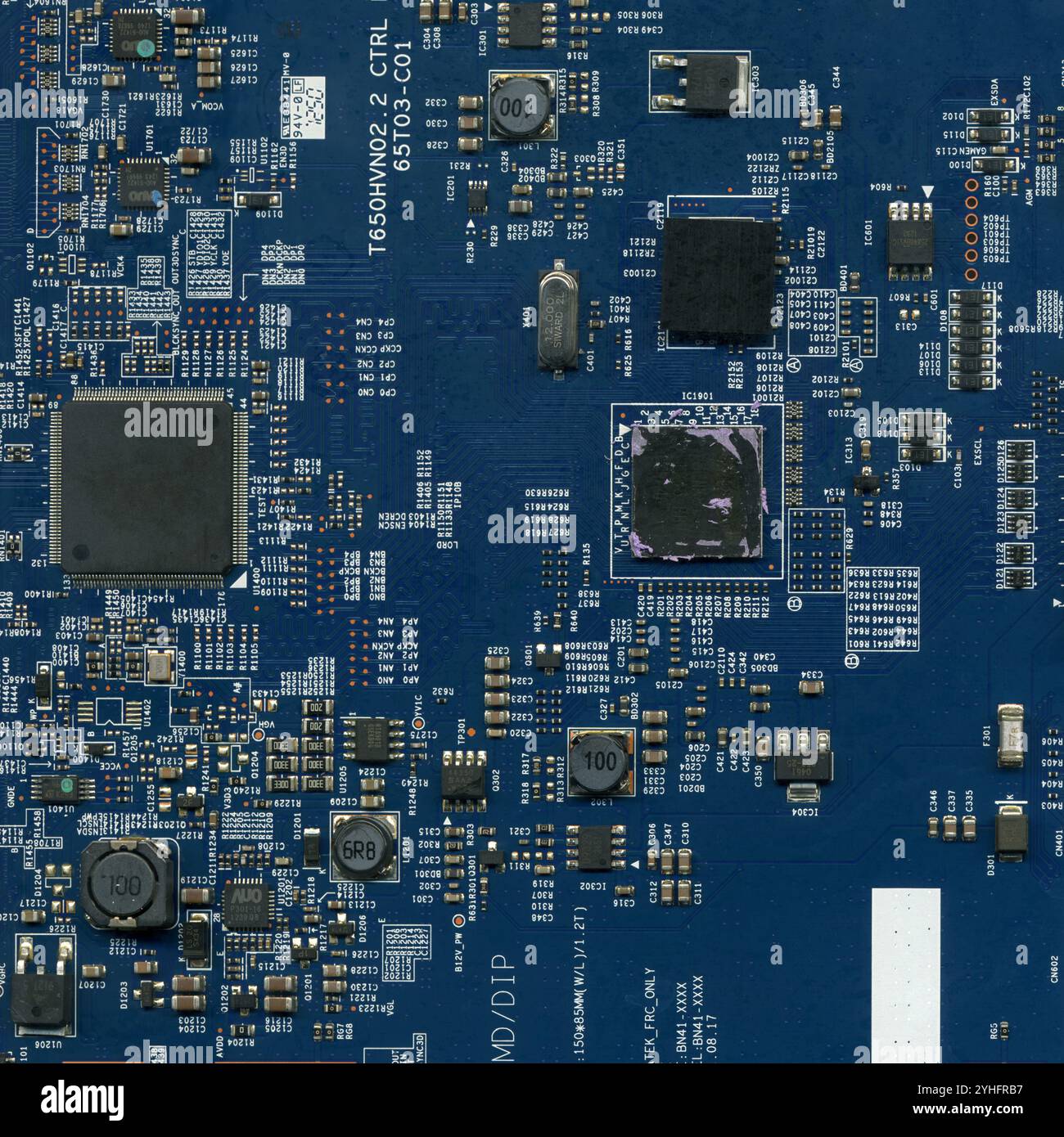 Computer Motherboard Circuit Board With Electrons Electronic Circuit