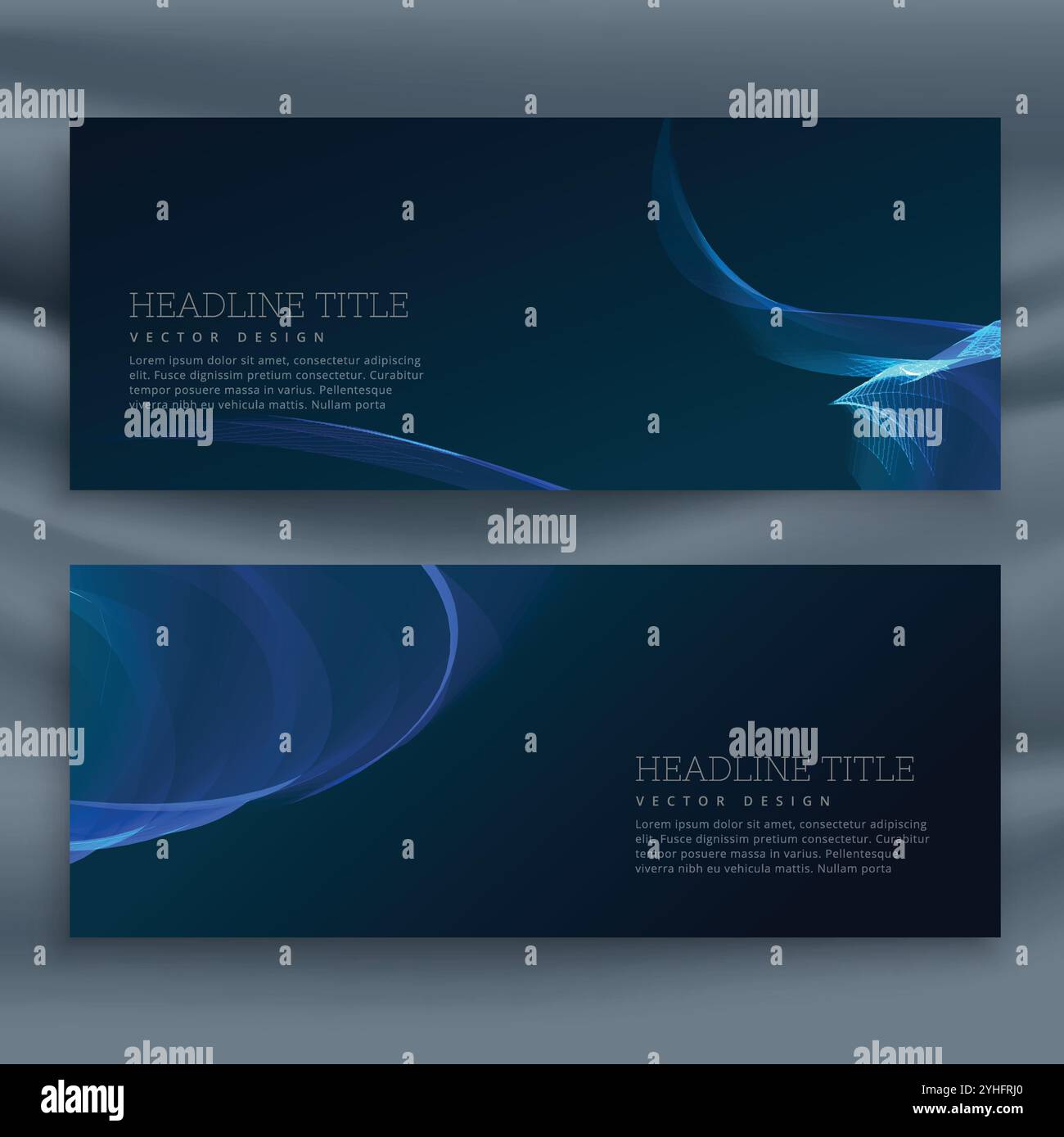 blue dark banner template Stock Vector Image & Art - Alamy