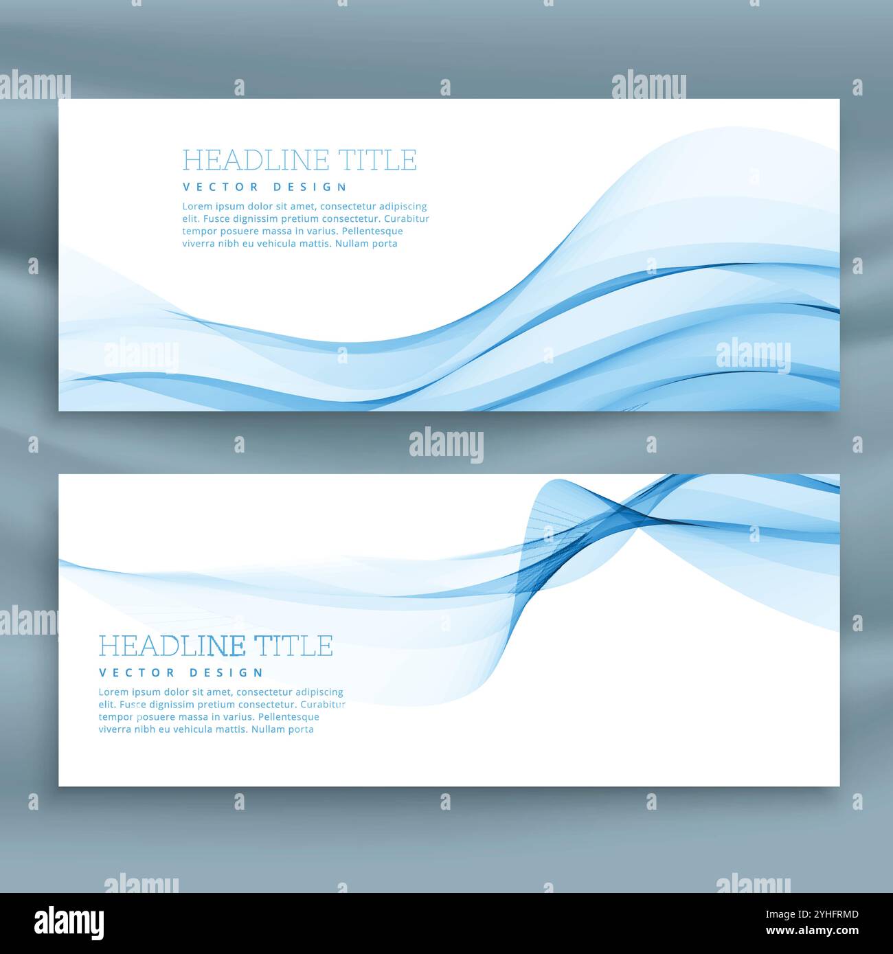 blue abstract wave banners templates Stock Vector Image & Art - Alamy