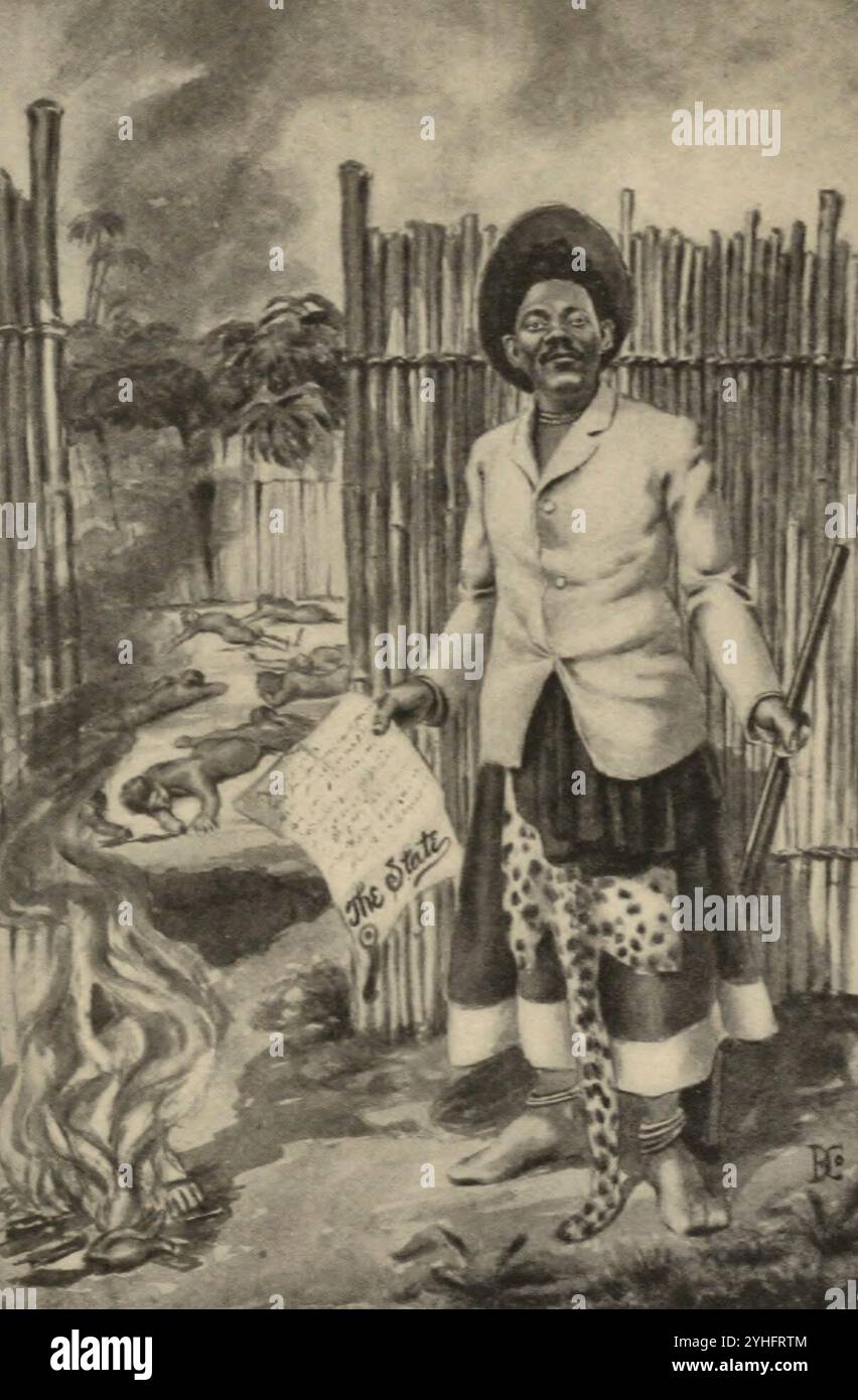 Mulunba Chief of Cannibal Tribe near Luebo, Congo State, Belgian Congo ...