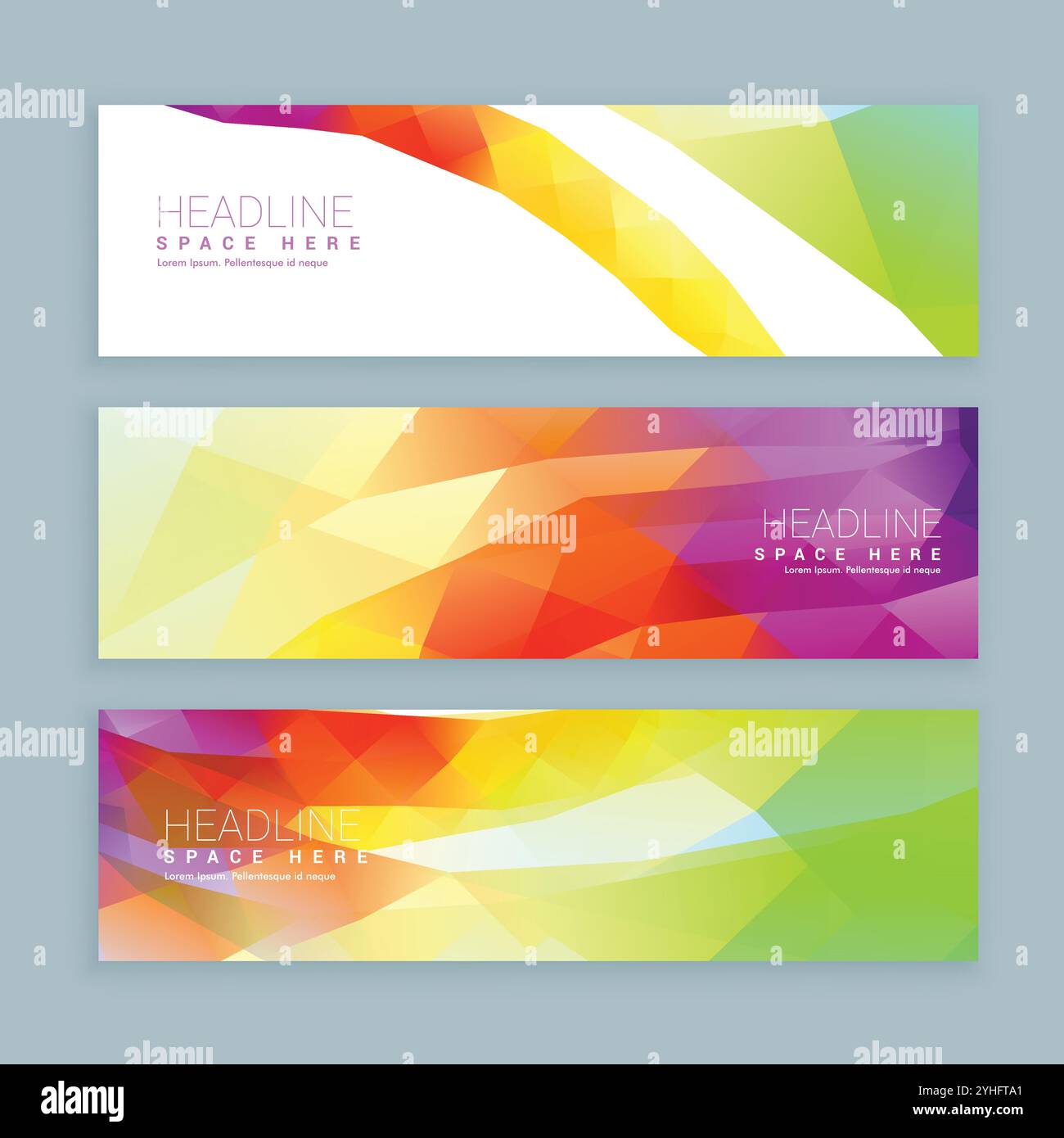 abstract colorful banners set Stock Vector Image & Art - Alamy