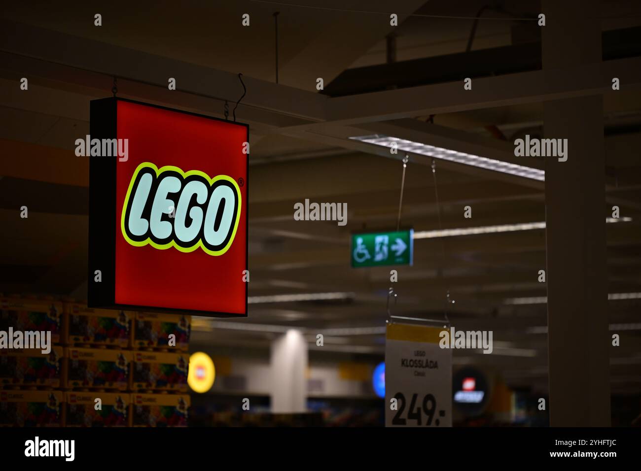 Ullared, Halland, Sweden. November 11 2024. LEGO sign Stock Photo - Alamy
