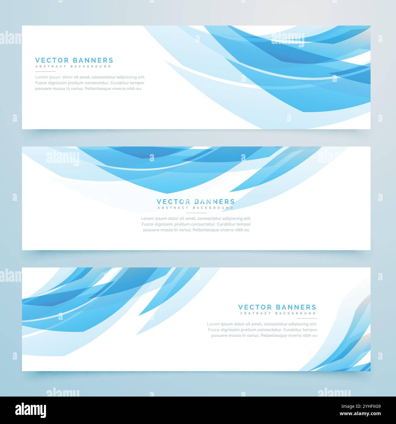 abstract light blue banners set design Stock Vector Image & Art - Alamy