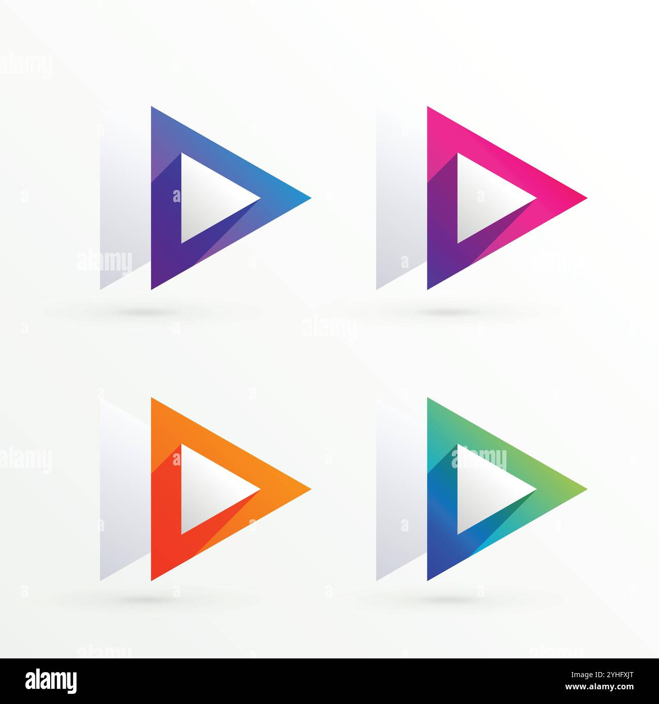 elegant triangle symbol banner set Stock Vector Image & Art - Alamy