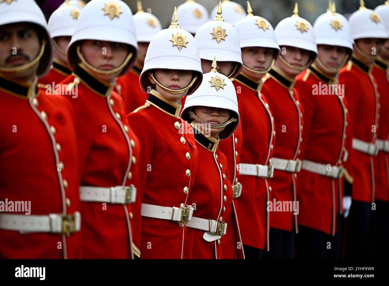 Ottawa, Can. 11th Nov, 2024. Royal Military College Cadets form up at ...