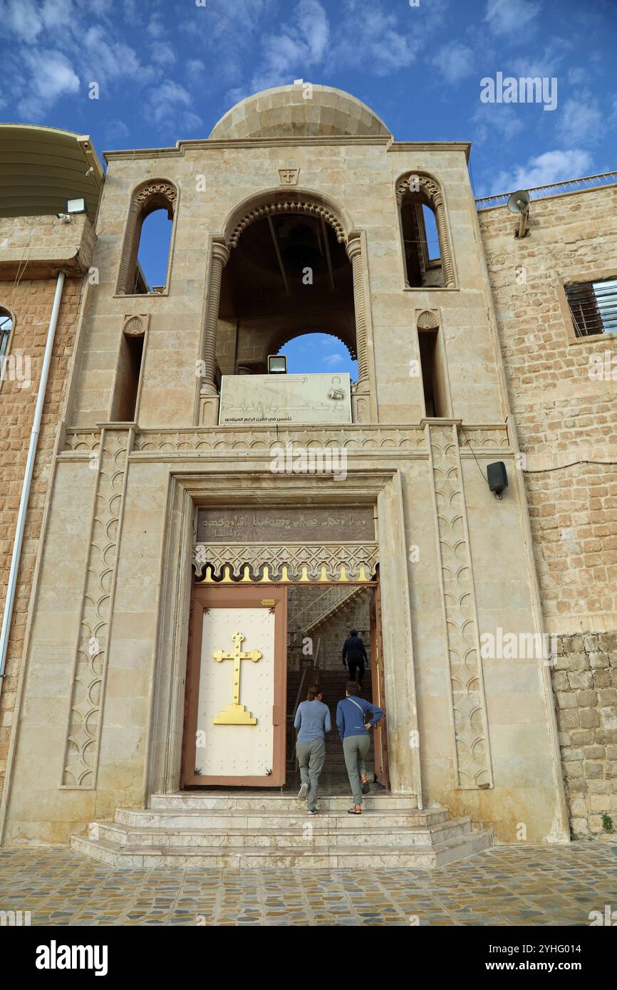 Tourists visiting Mar Mattai Monastery in Iraq Stock Photo - Alamy