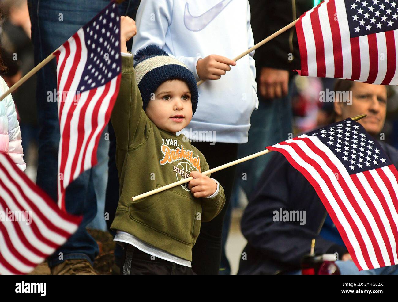 Gavin Leasure, 4, of Richland Township, shows his patriotic spirit ...