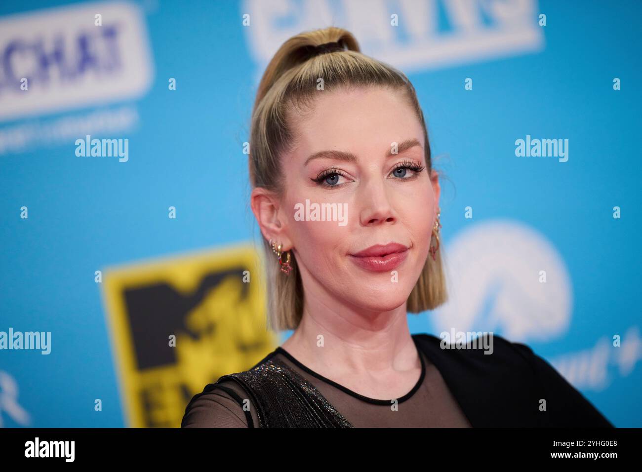 Katherine Ryan poses for photographers upon arrival at the MTV European ...