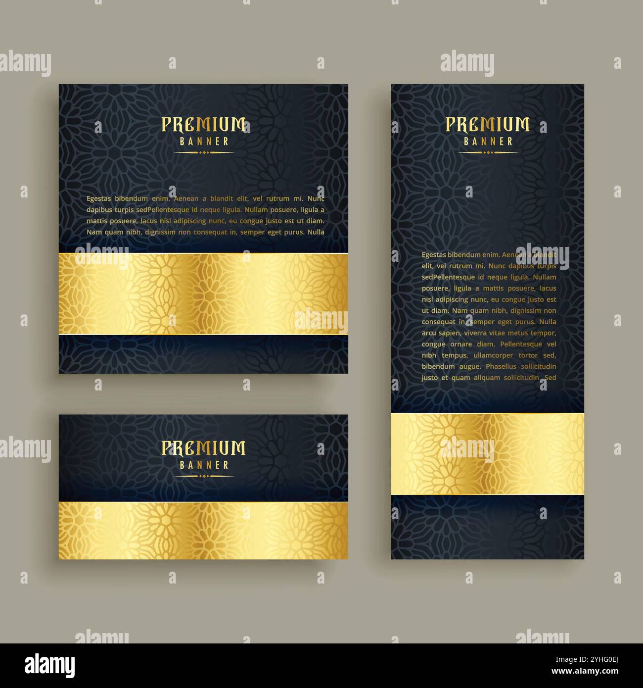 luxury golden banners set design Stock Vector Image & Art - Alamy