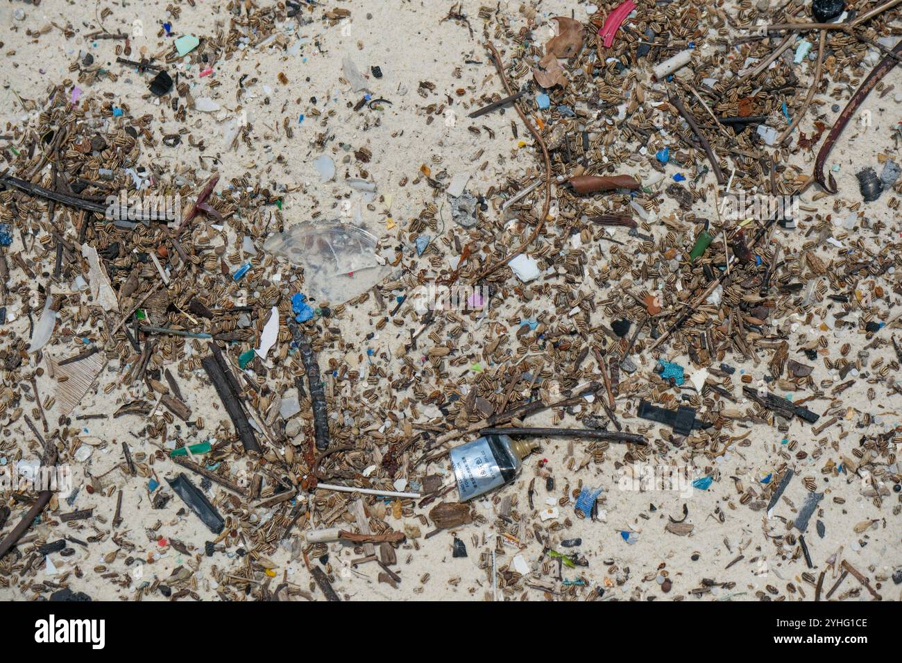 Microplastics washed up on the beach of St Johns Island Singapore ...
