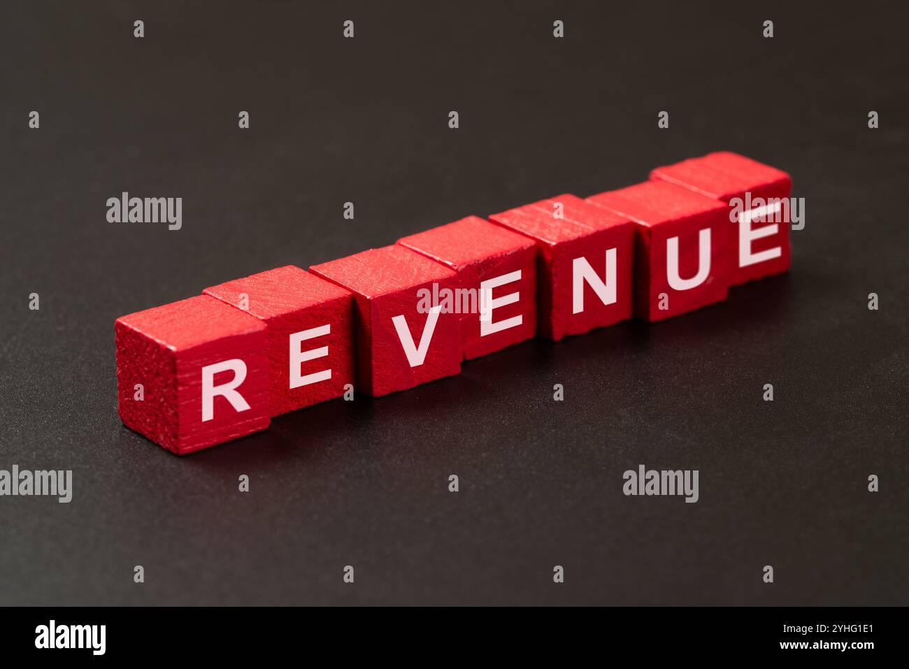 Revenue Concept with Red Blocks Stock Photo - Alamy