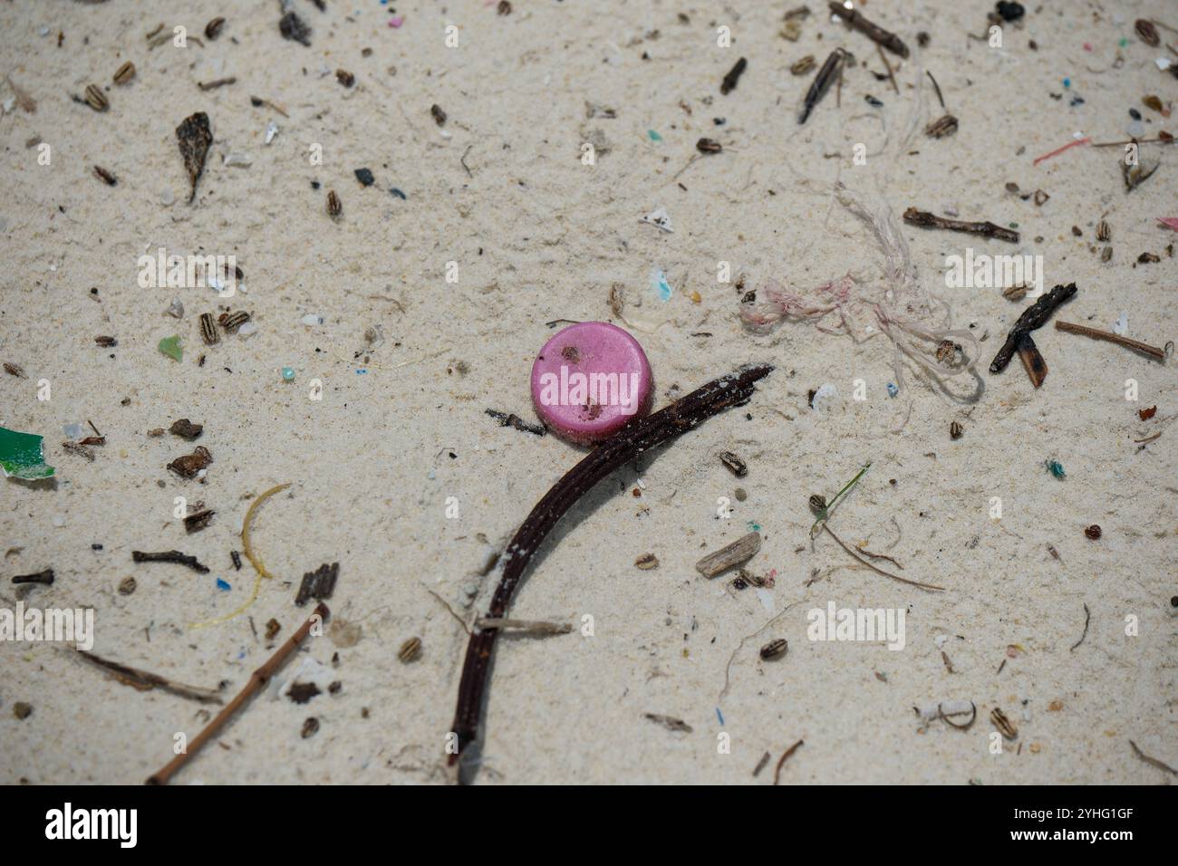 Microplastics washed up on the beach of St Johns Island Singapore ...