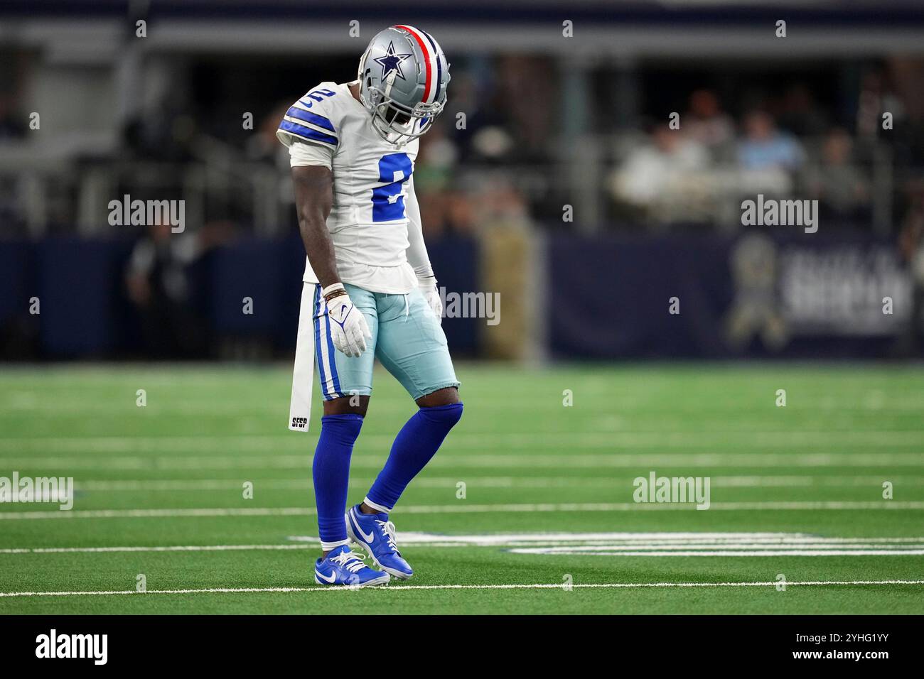 Dallas Cowboys cornerback Jourdan Lewis walks off the field during a ...