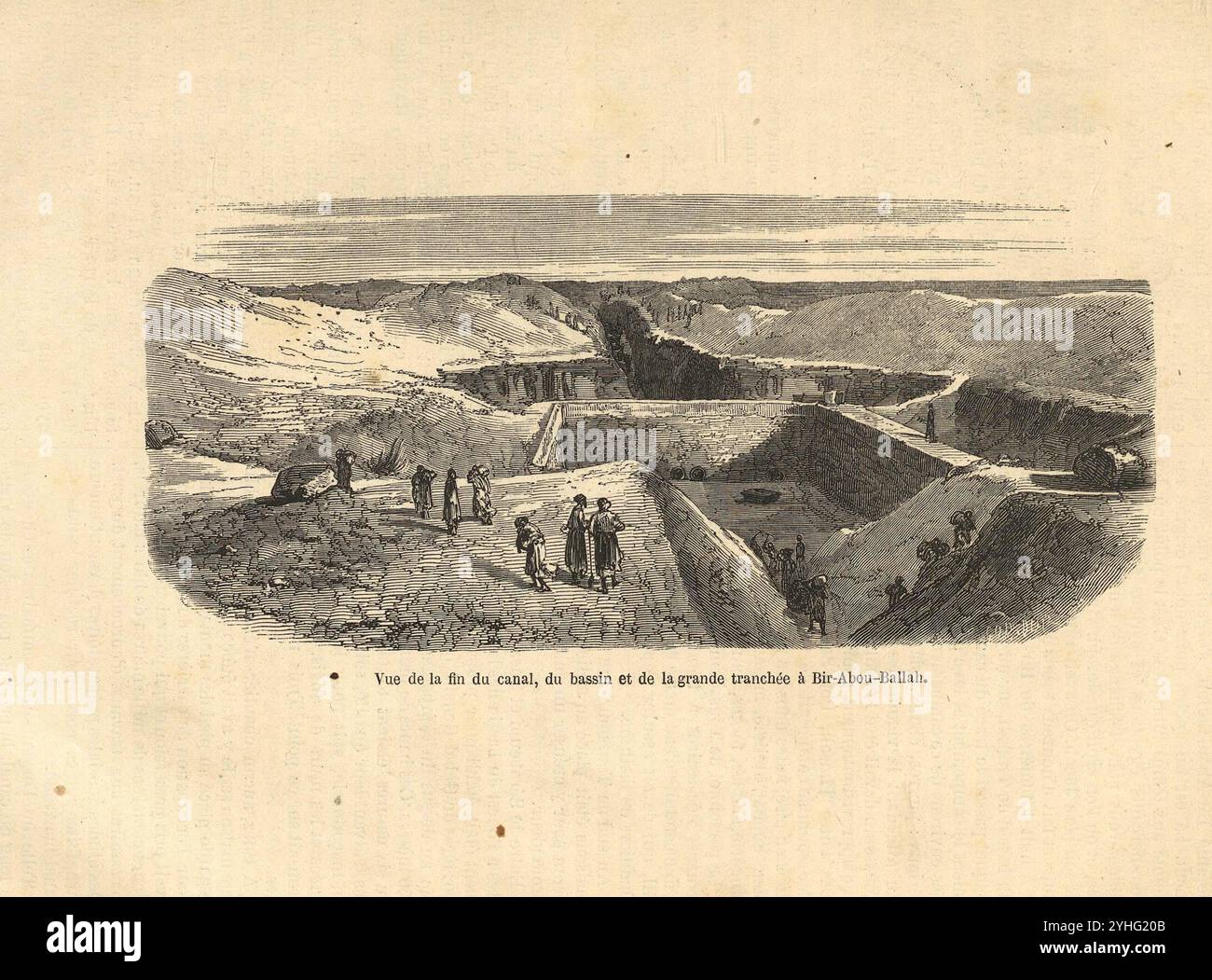 View of the Suez Canal, the bassin and the Bor-Abou-Ballah trenhc ...