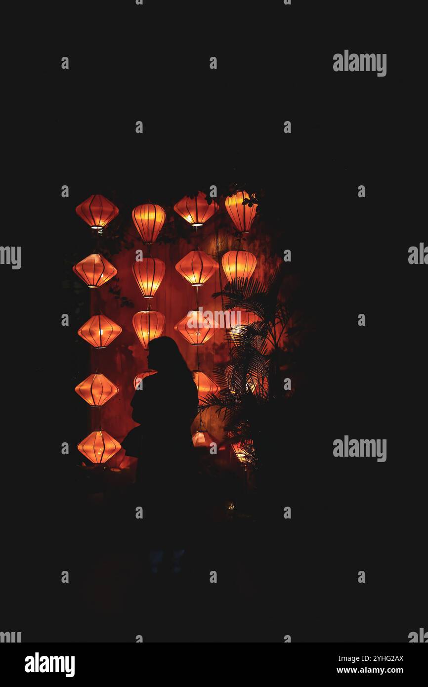 Lanterns in evening against background hi-res stock photography and ...