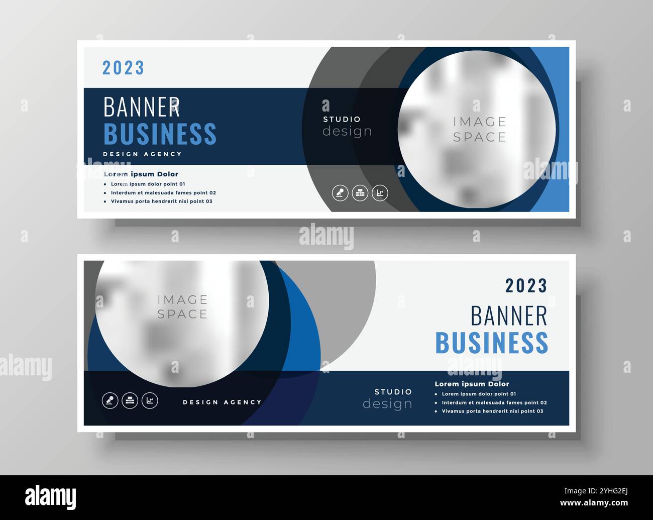 abstract circle business banners modern template Stock Vector Image ...