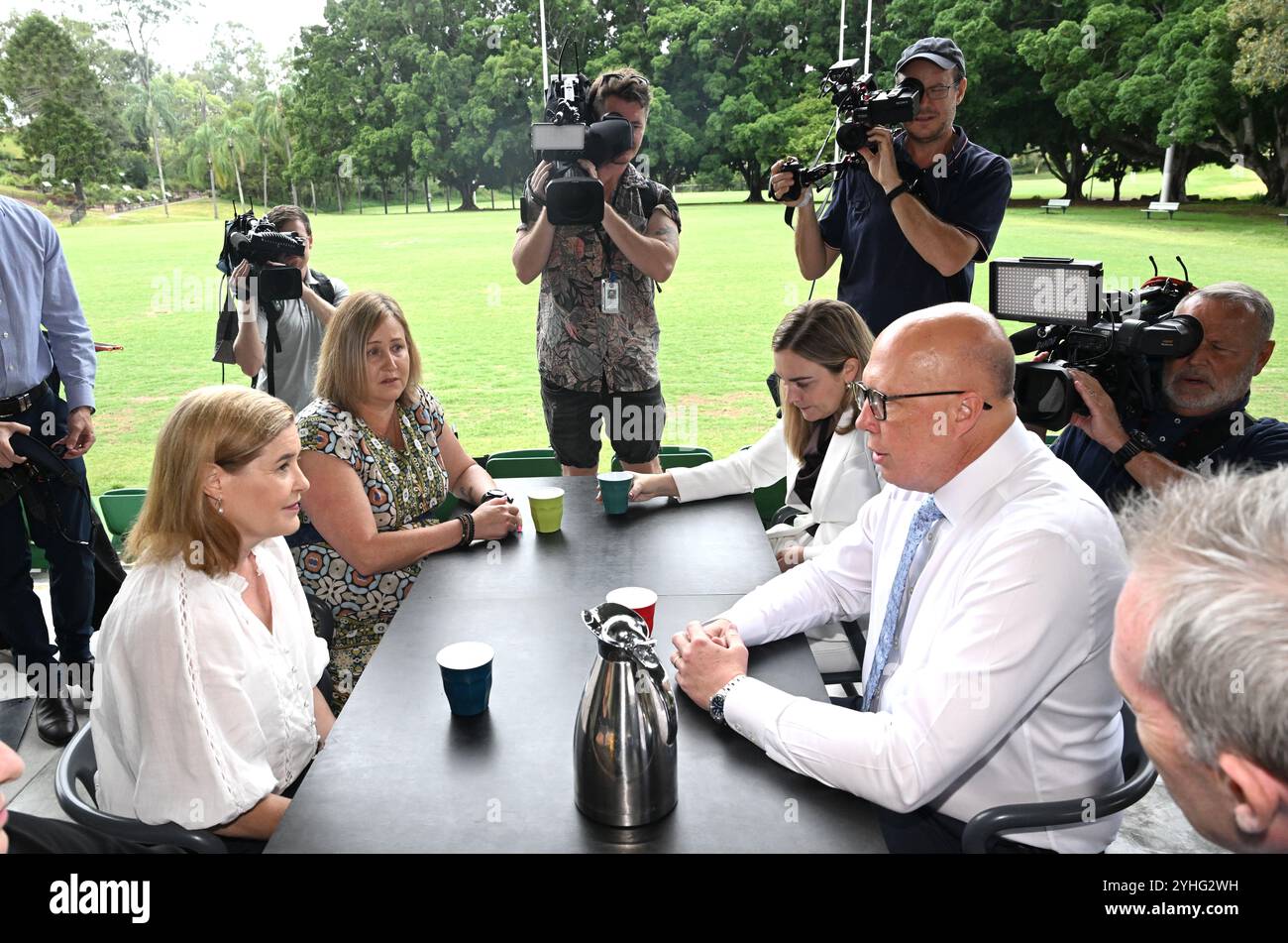 Brisbane, Australia. 12th Nov, 2024. Federal Opposition Leader Peter ...