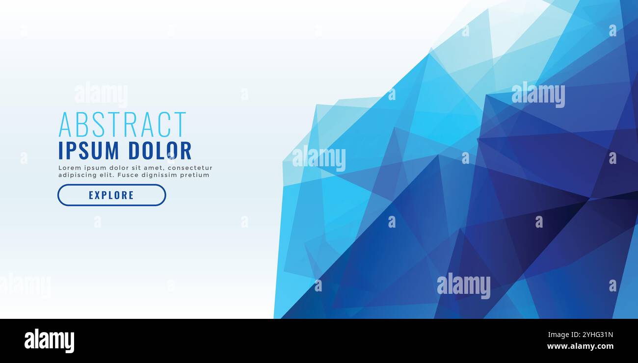 abstract blue geometric banner design Stock Vector Image & Art - Alamy