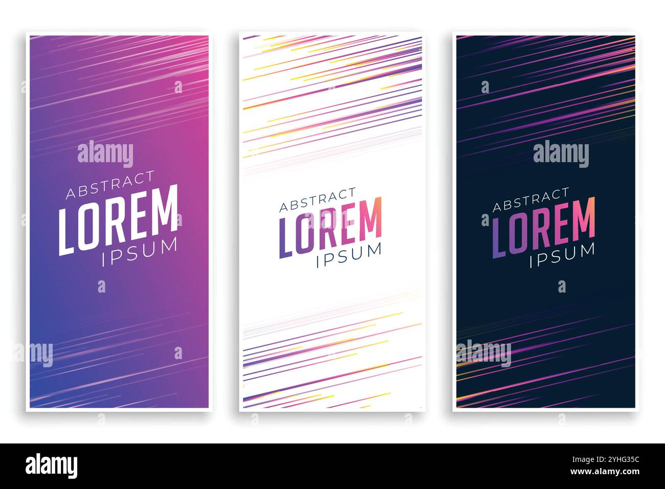 abstract speed lines banners set Stock Vector Image & Art - Alamy