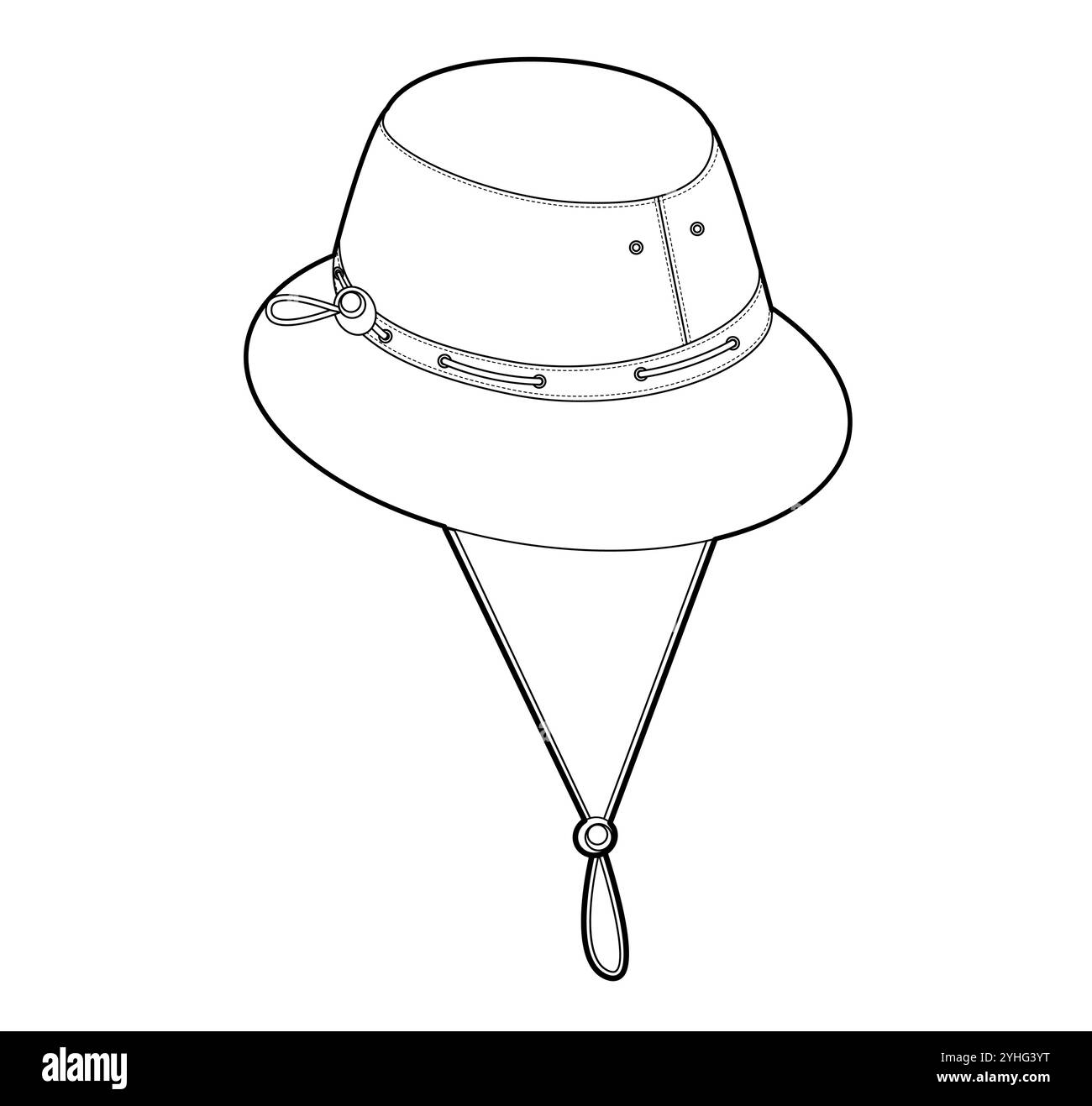 Boonie hat flat sketch Stock Vector Images - Alamy