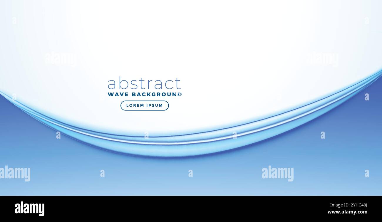 abstract blue wave banner design Stock Vector Image & Art - Alamy