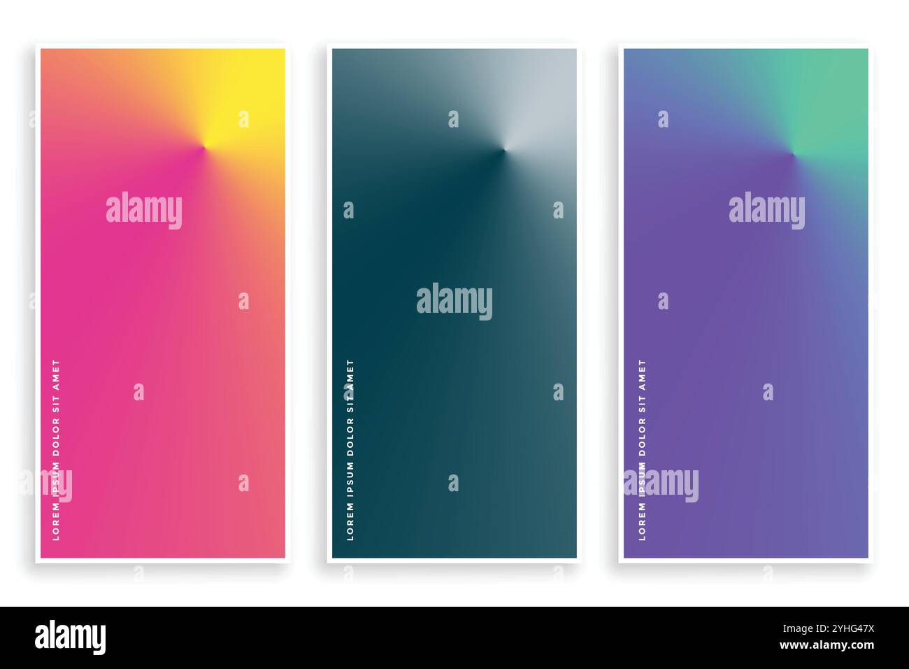 abstract conical gradient banner set Stock Vector Image & Art - Alamy