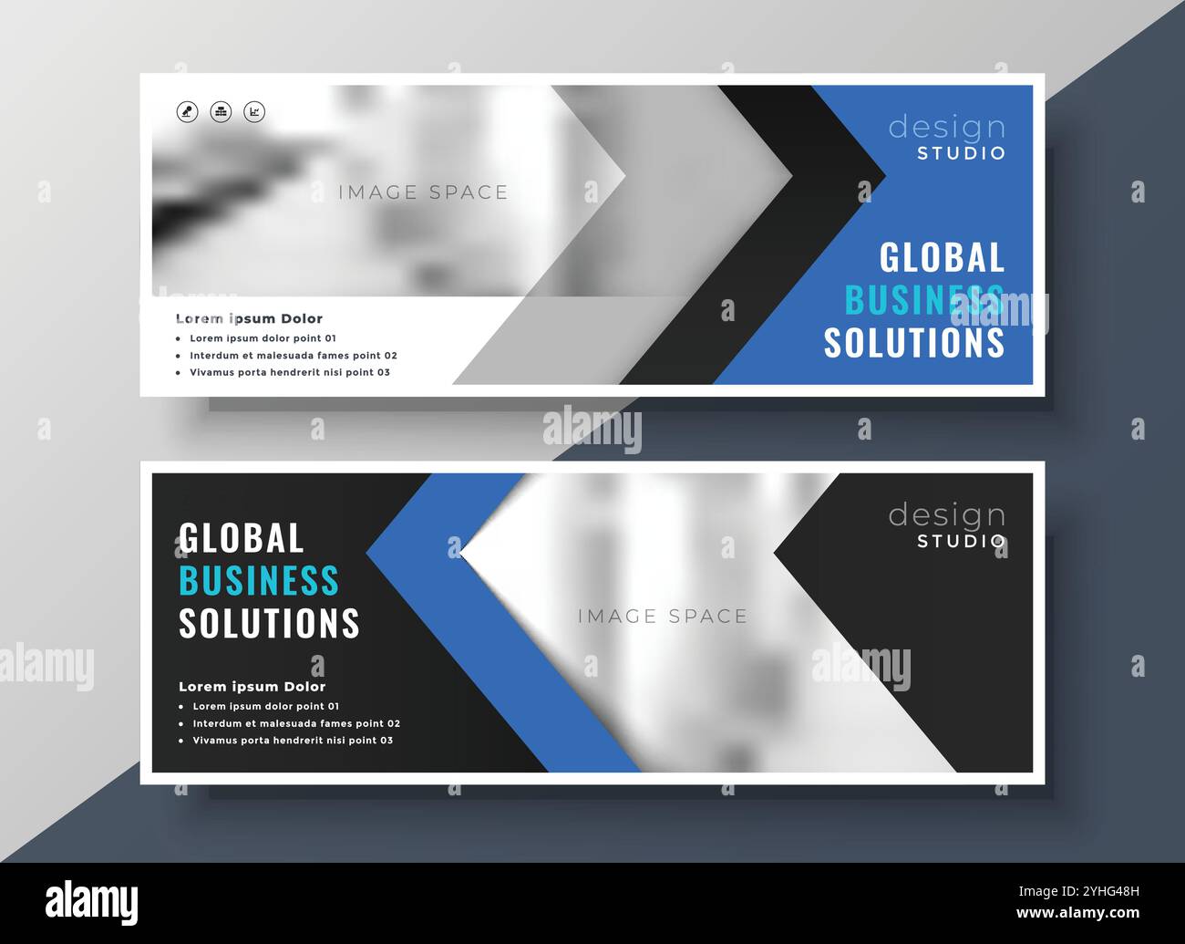 professional blue business banner design Stock Vector Image & Art - Alamy