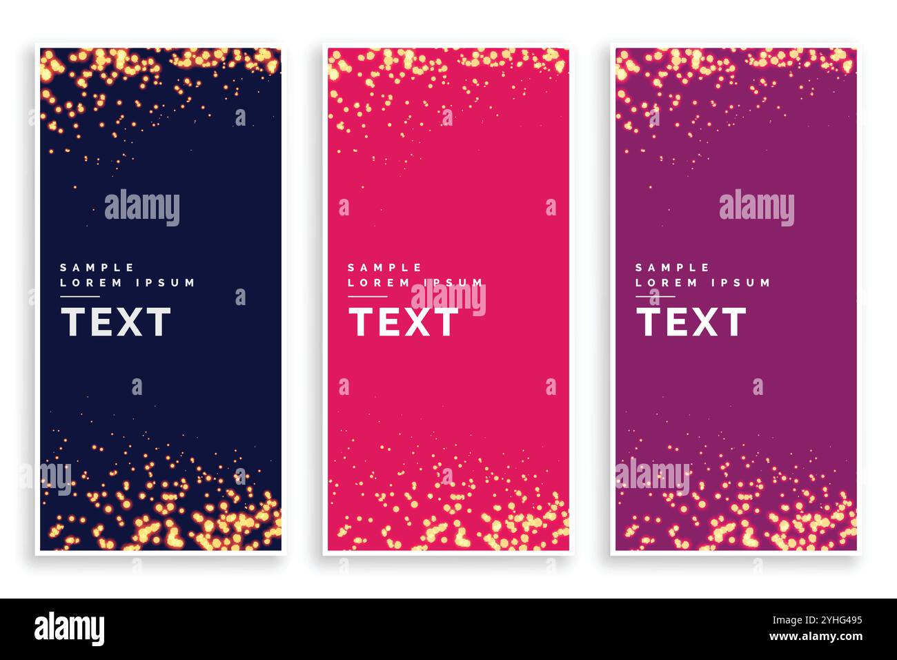 abstract particle sparkles banners set Stock Vector Image & Art - Alamy