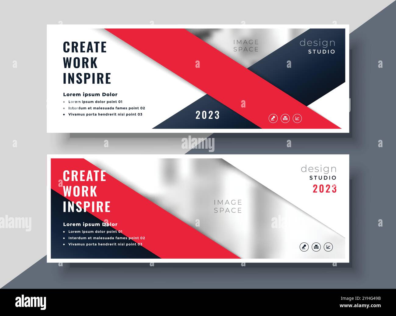 modern red business banner design template Stock Vector Image & Art - Alamy