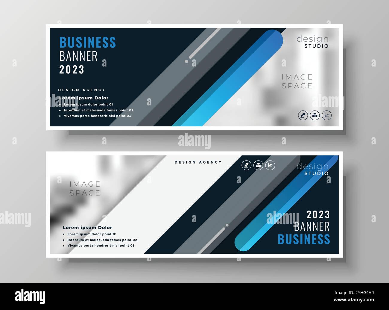 modern blue presentation banner design Stock Vector Image & Art - Alamy