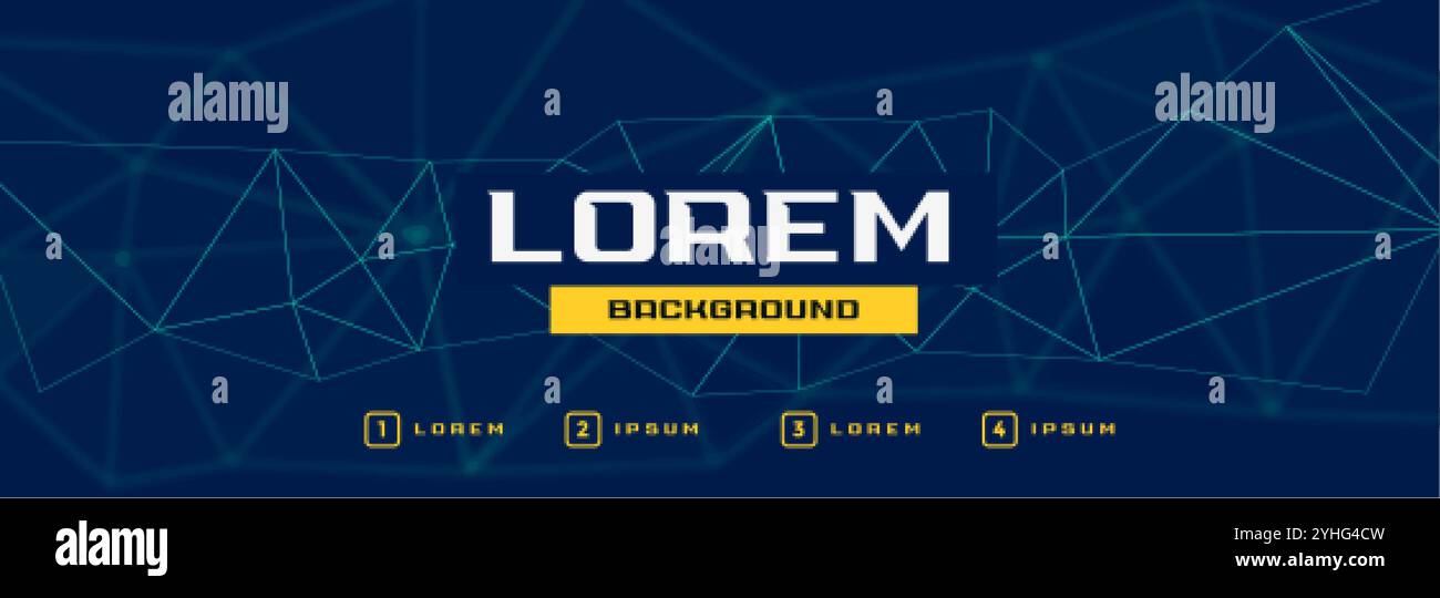 digital technology banner or header with mesh lines Stock Vector Image ...