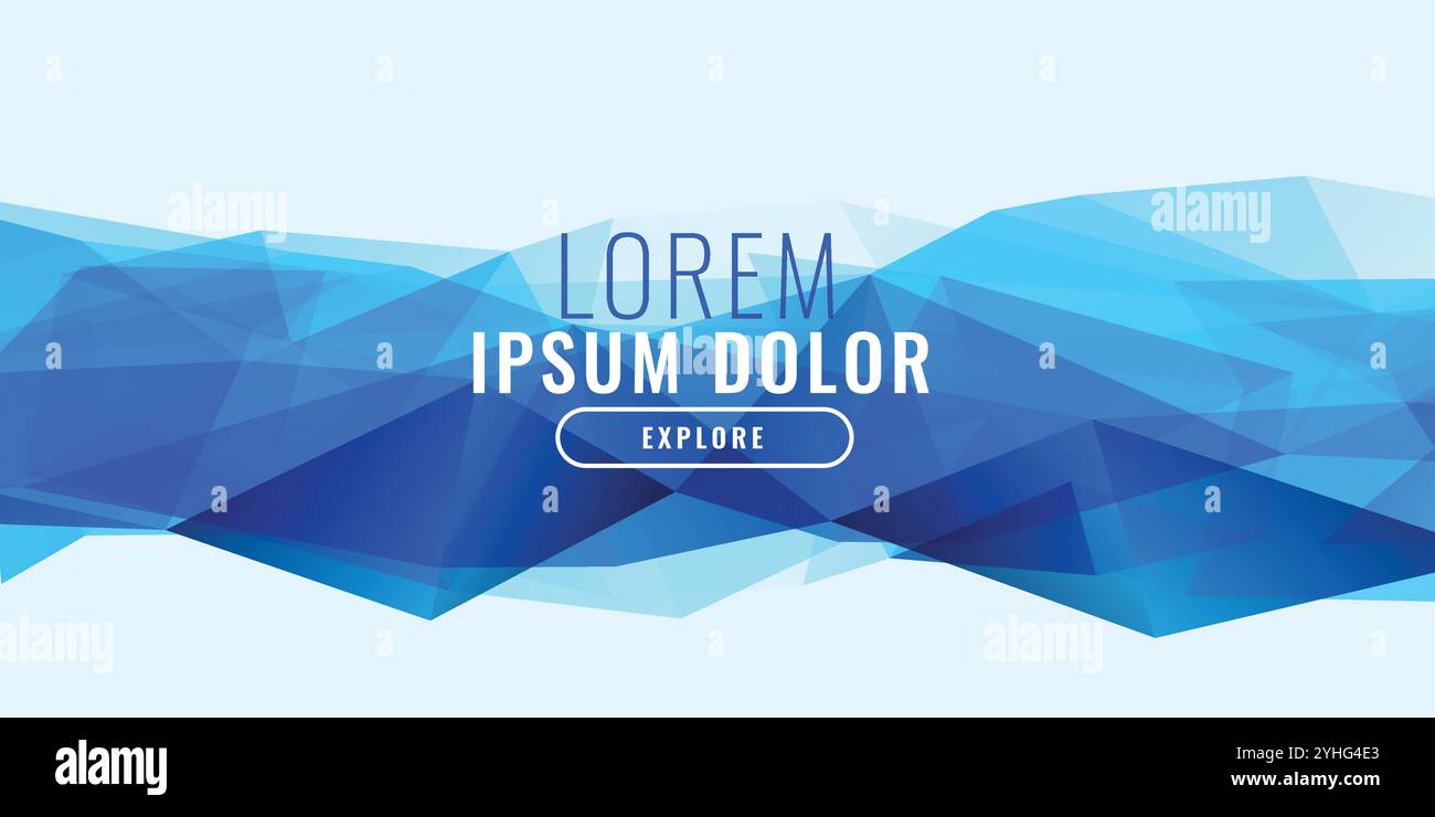 abstract blue geometric shapes banner Stock Vector Image & Art - Alamy
