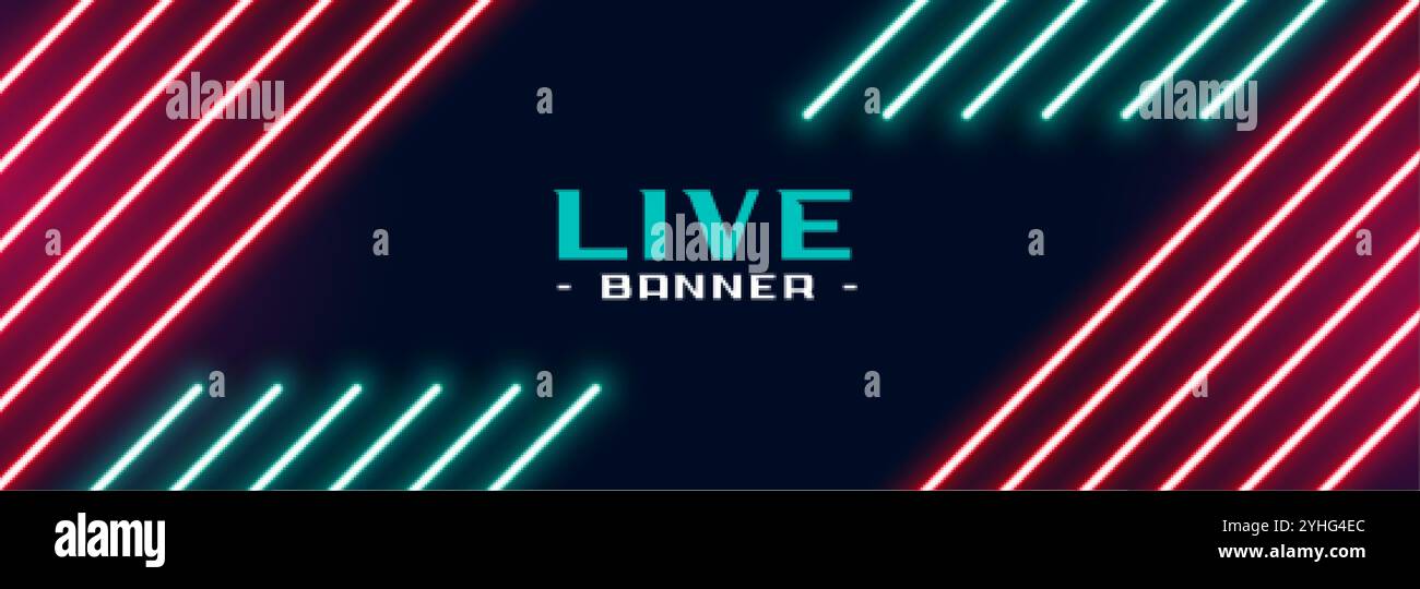 trendy neon lights banner design Stock Vector Image & Art - Alamy