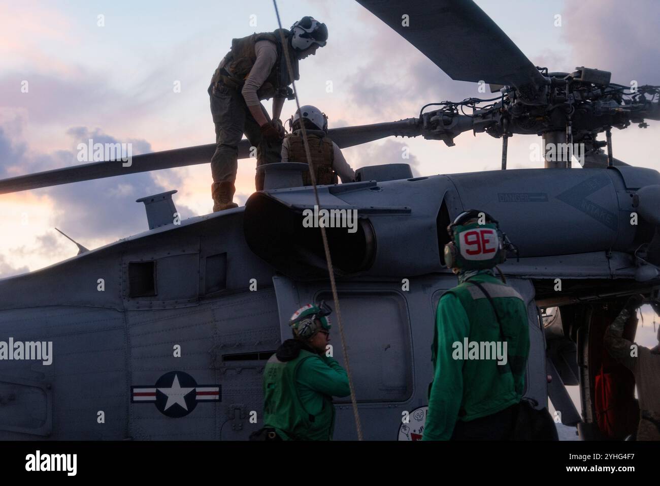 Sailors assigned to the "Tridents" of Helicopter Sea Combat Squadron ...