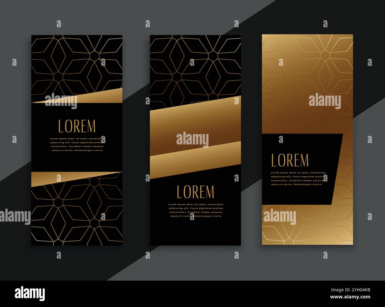 premium golden vertical banners card set Stock Vector Image & Art - Alamy