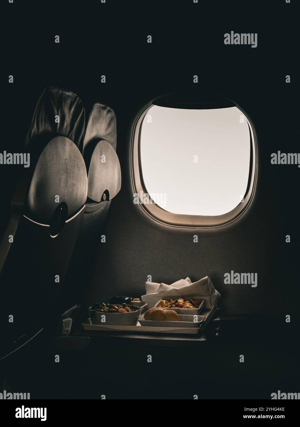 In flight breakfast while flying to London Stock Photo - Alamy