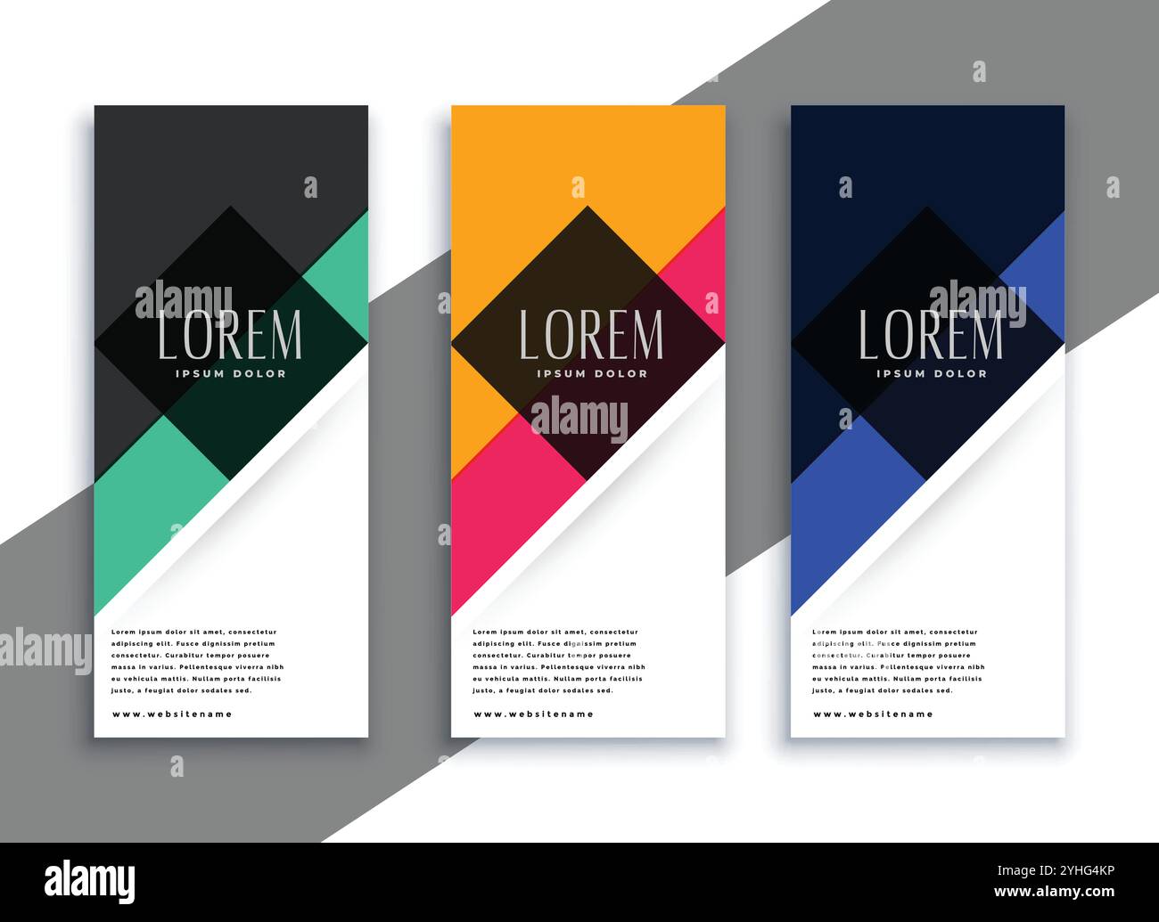 abstract geometric banners in different colors Stock Vector Image & Art ...
