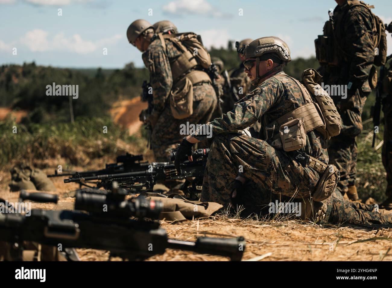 U.S. Marine Corps Sgt. James Bryant, a machine gun section leader with ...