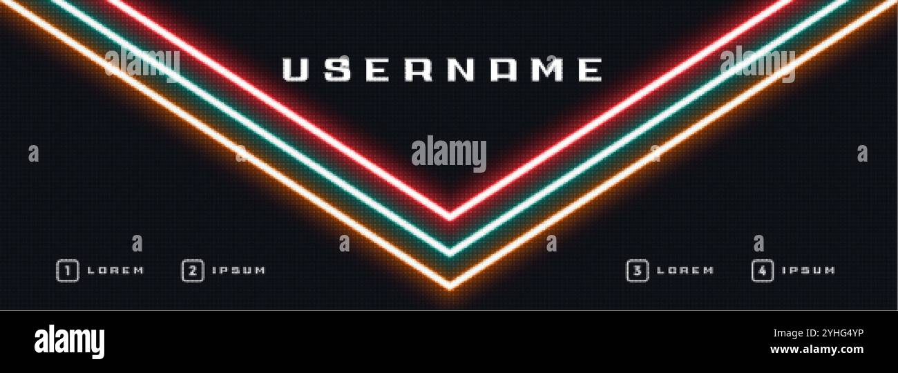 stylish neon light banner design Stock Vector Image & Art - Alamy