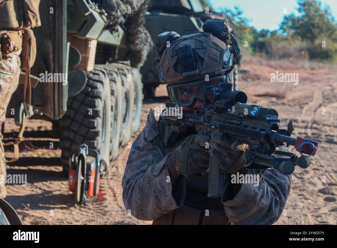A rifleman with 1st light armored reconnaissance battalion hi-res stock ...