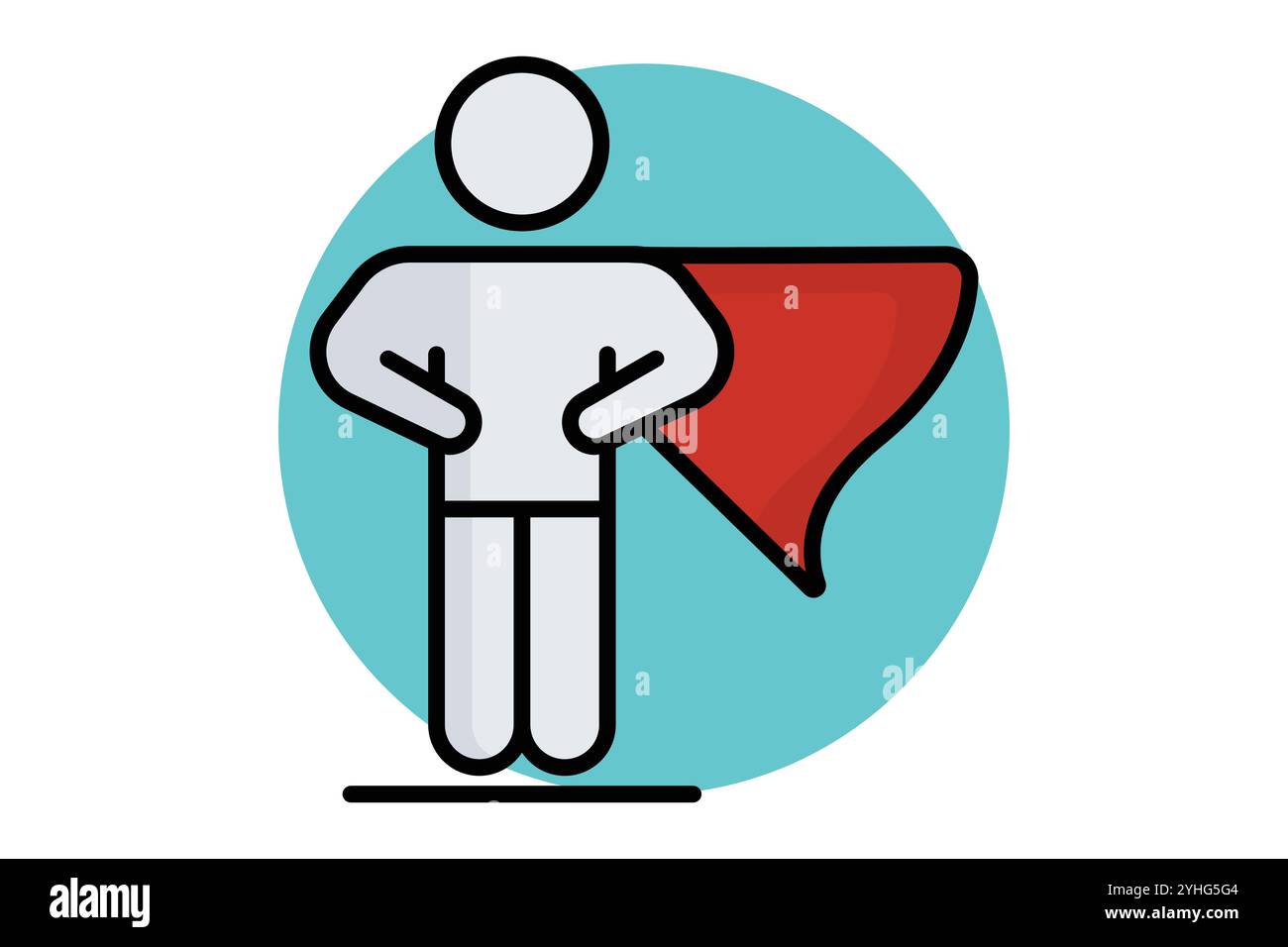 Courage icon. colored outline icon style. icon related to motivation ...