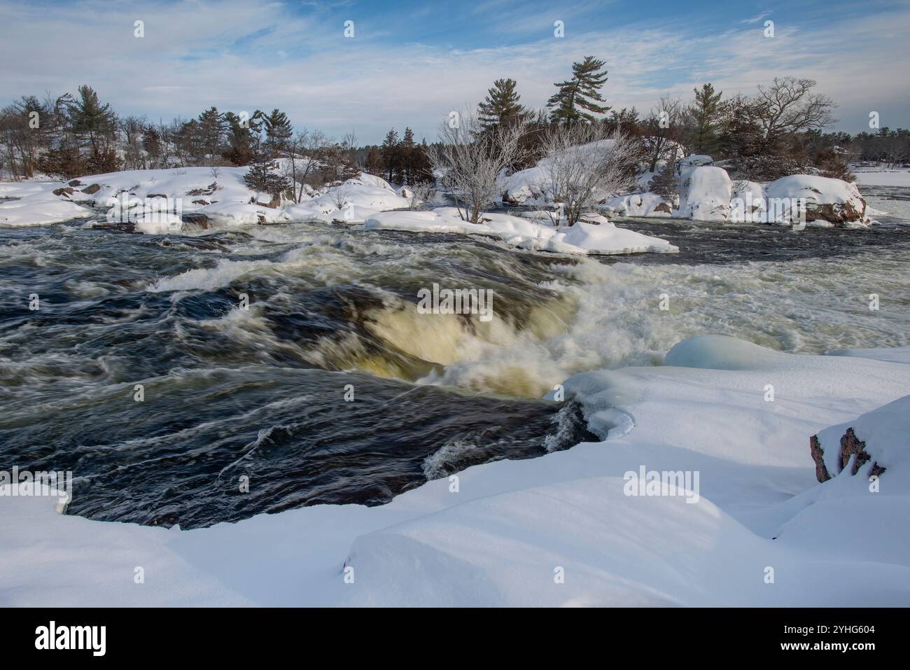 Scenes of the beauty of the winter landscape in Ontario, Canada Stock ...
