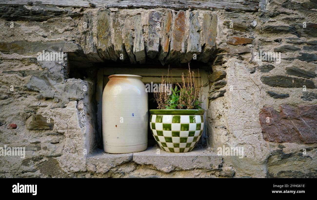 Smallest window garden in the world Stock Photo - Alamy