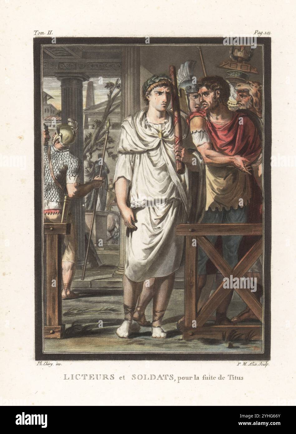 Lictors and soldiers in the retinue of the Roman Emperor Titus ...