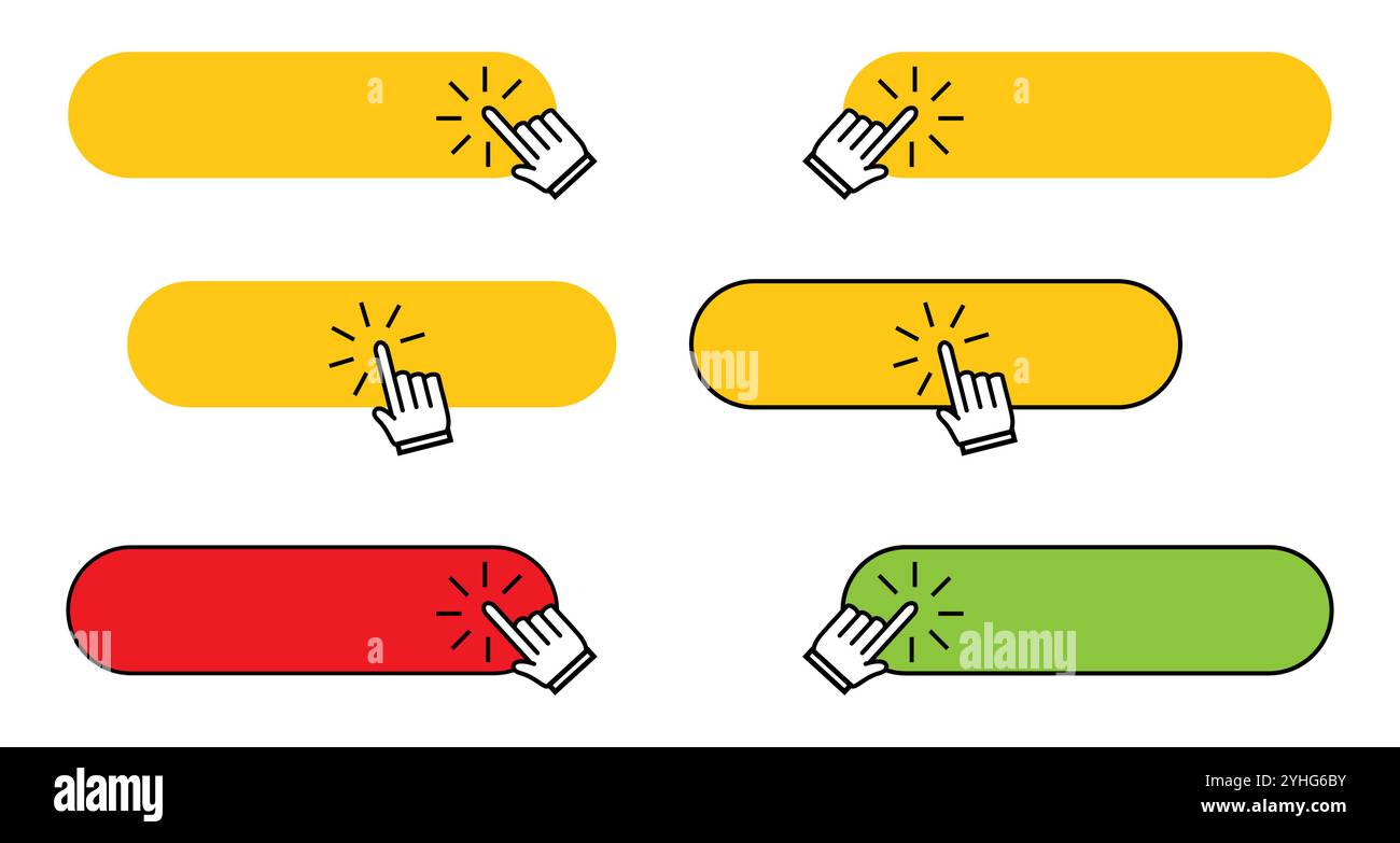 Pointer hand cursor clicking technology hi-res stock photography and images - Alamy