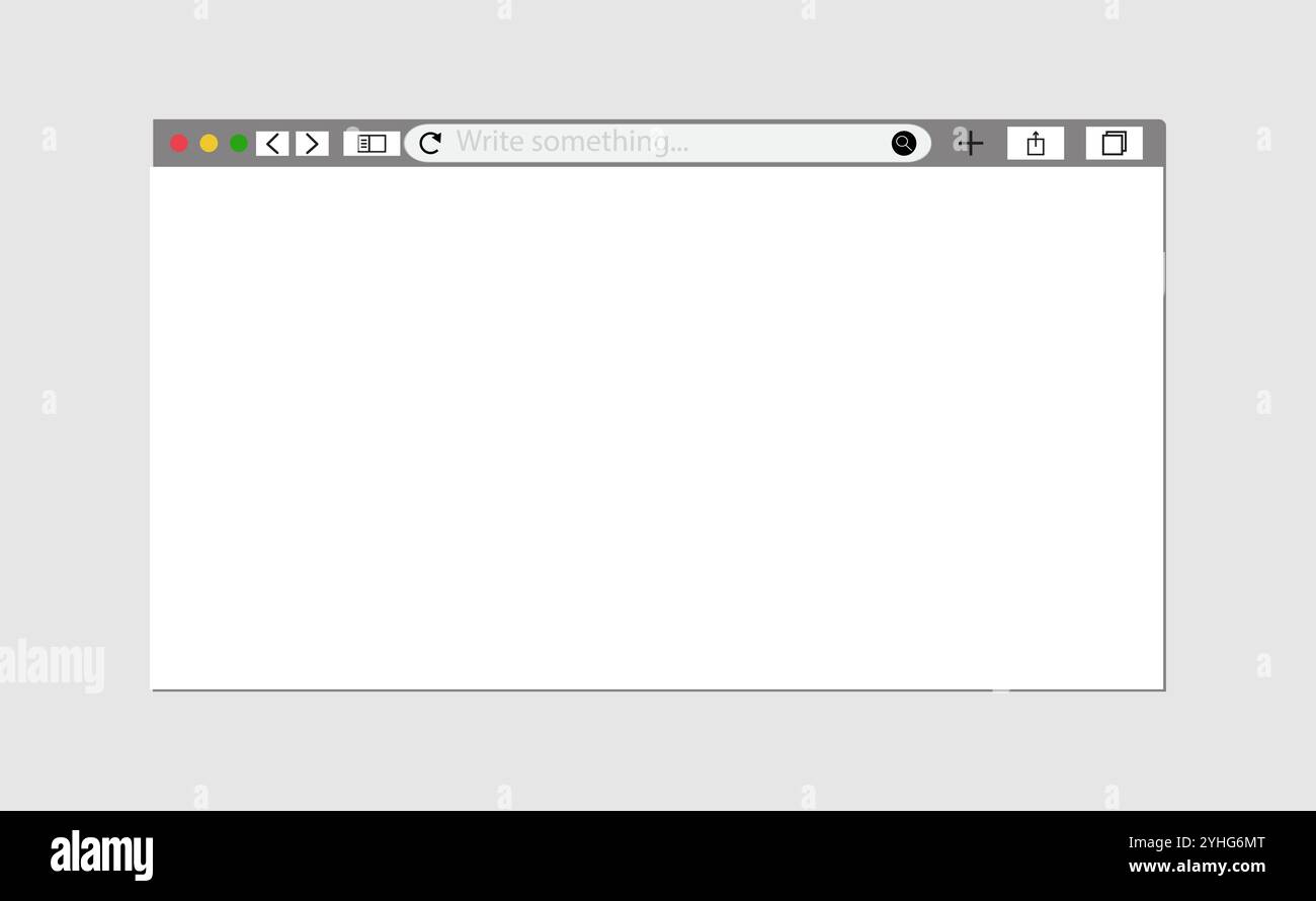 Internet browser window. Web window screen. Internet empty page concept vector illustration ...
