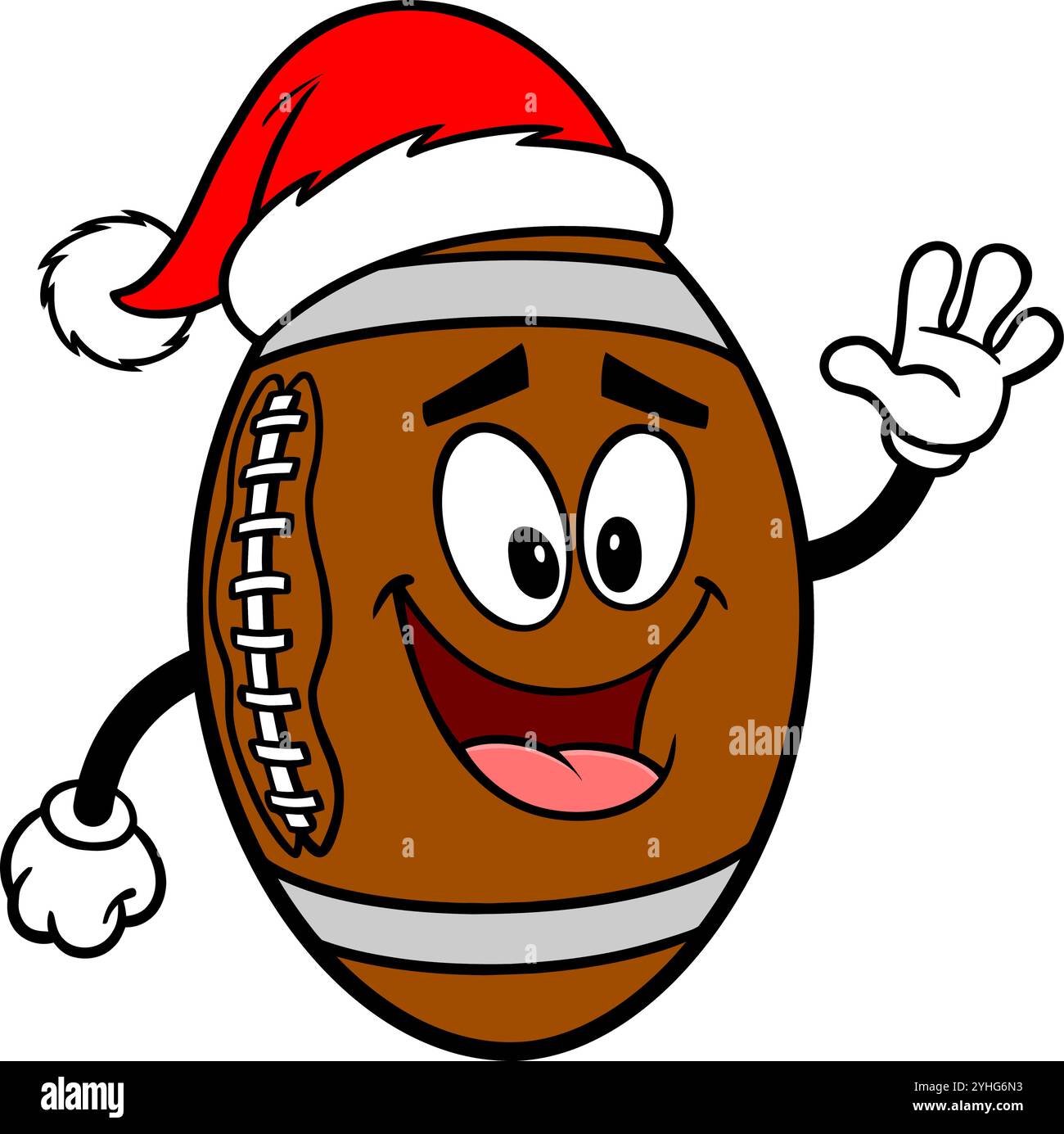 Christmas Football Game, Hand Drawn Vector illustration, Isolated On ...