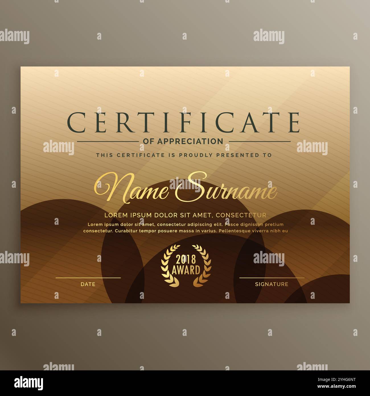 premium brown certificate design template Stock Vector Image & Art - Alamy